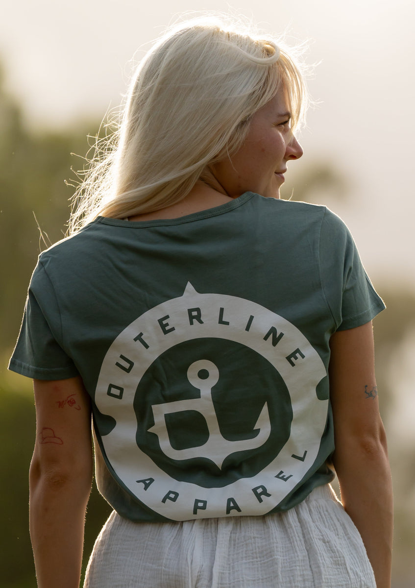 Womens Outer Line Tee - Sage
